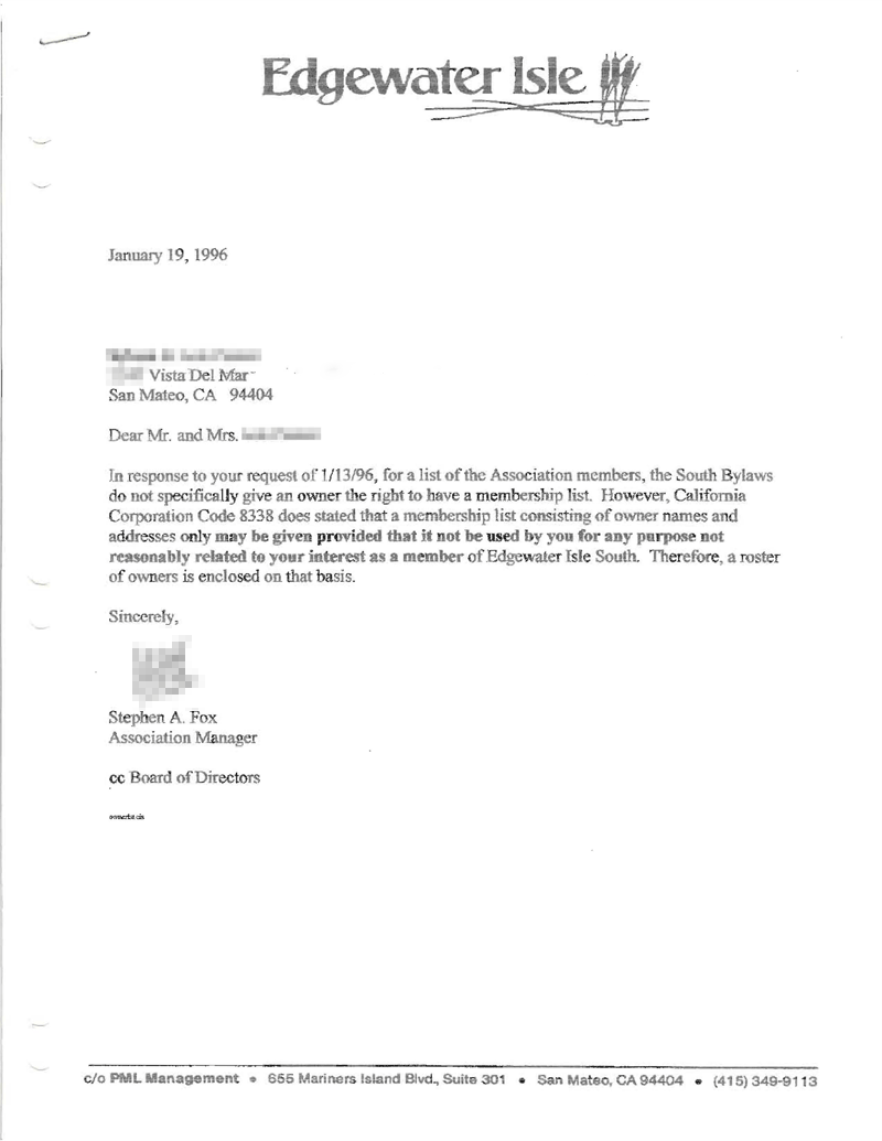 No Hoa Letter Template
